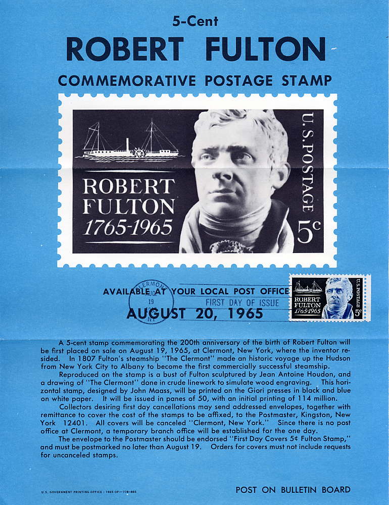 Robert Fulton Stamp Poster